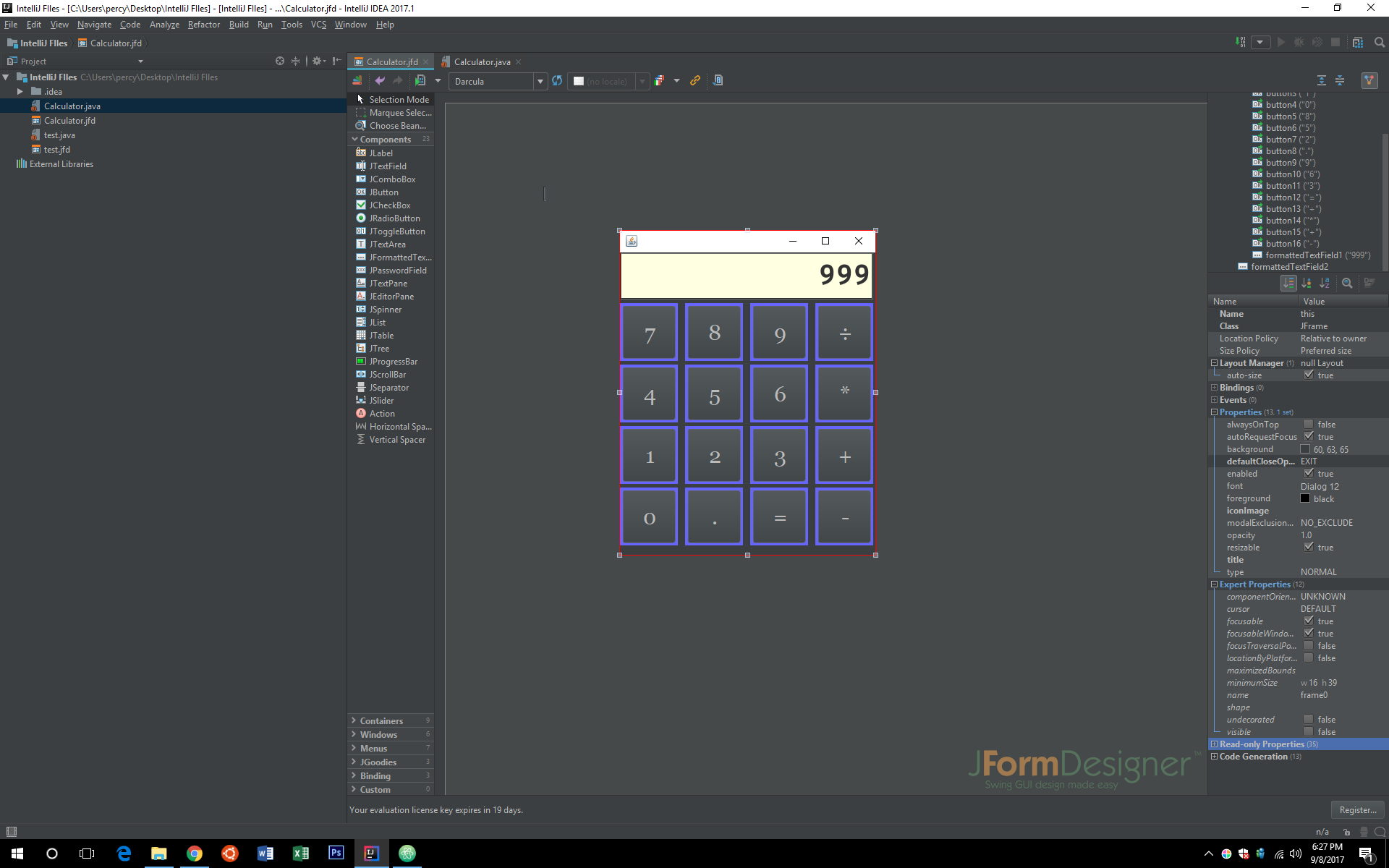 JFormDesigner Testout